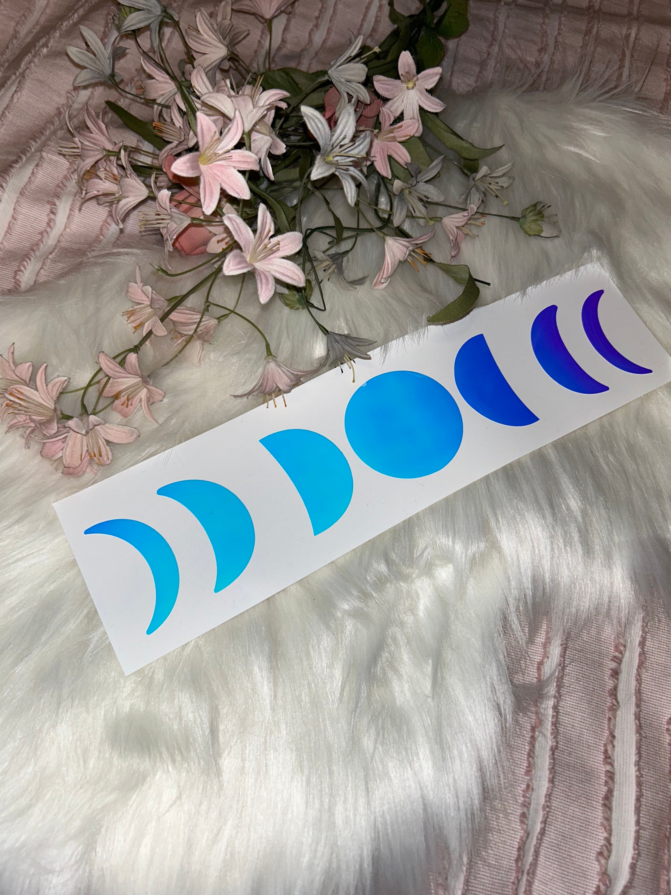 Moon Phase Decal for Laptop or Car, Car Decal, Moon Decal, Moon Phases ...