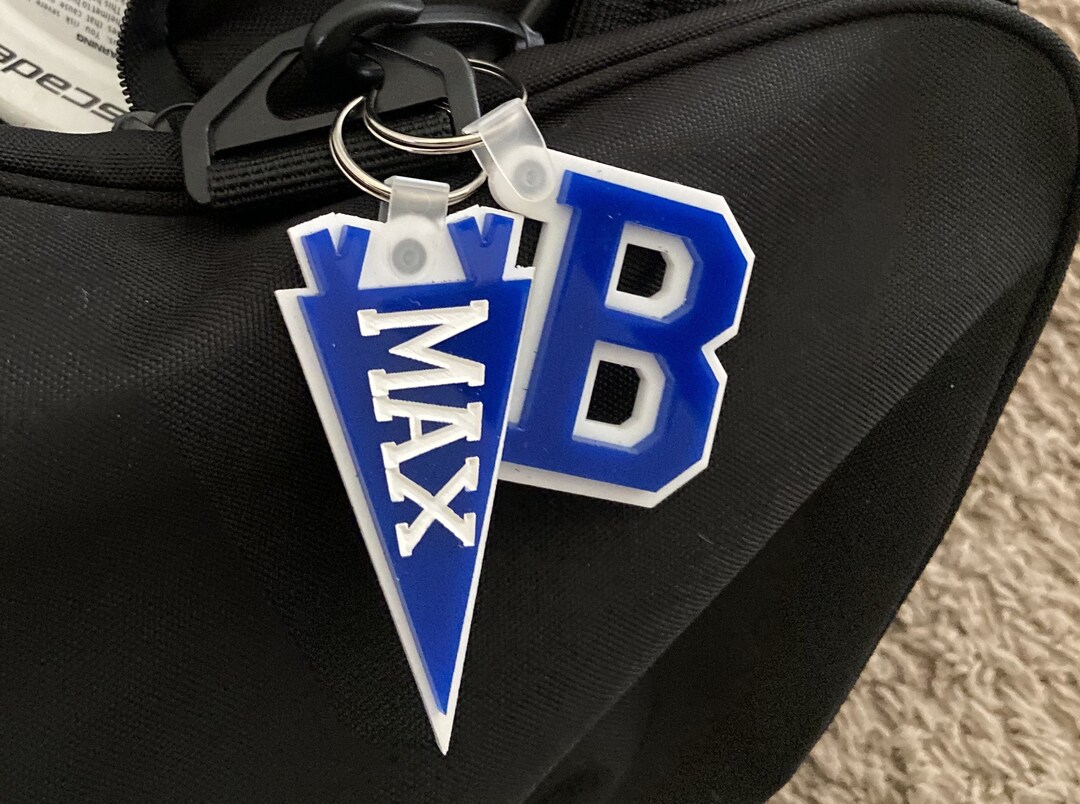 Varsity Letter and Pennant Bag Tag or Keychain - Etsy