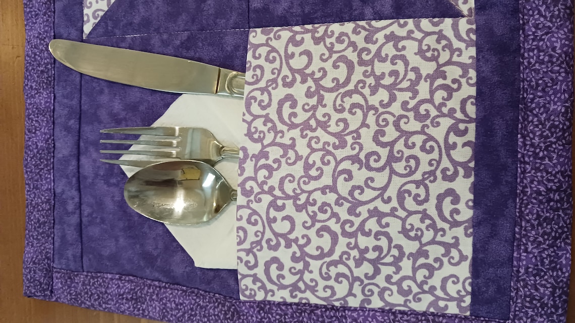 Purple Placemats - Etsy