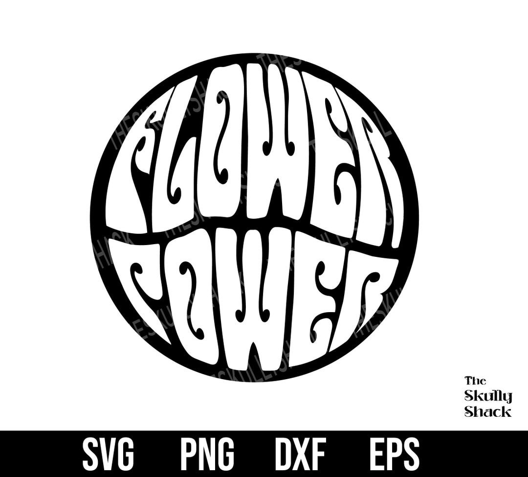 Flower Power Svg, Retro Vintage Svg, Commercial Use Svg, Png, Dxf, and ...