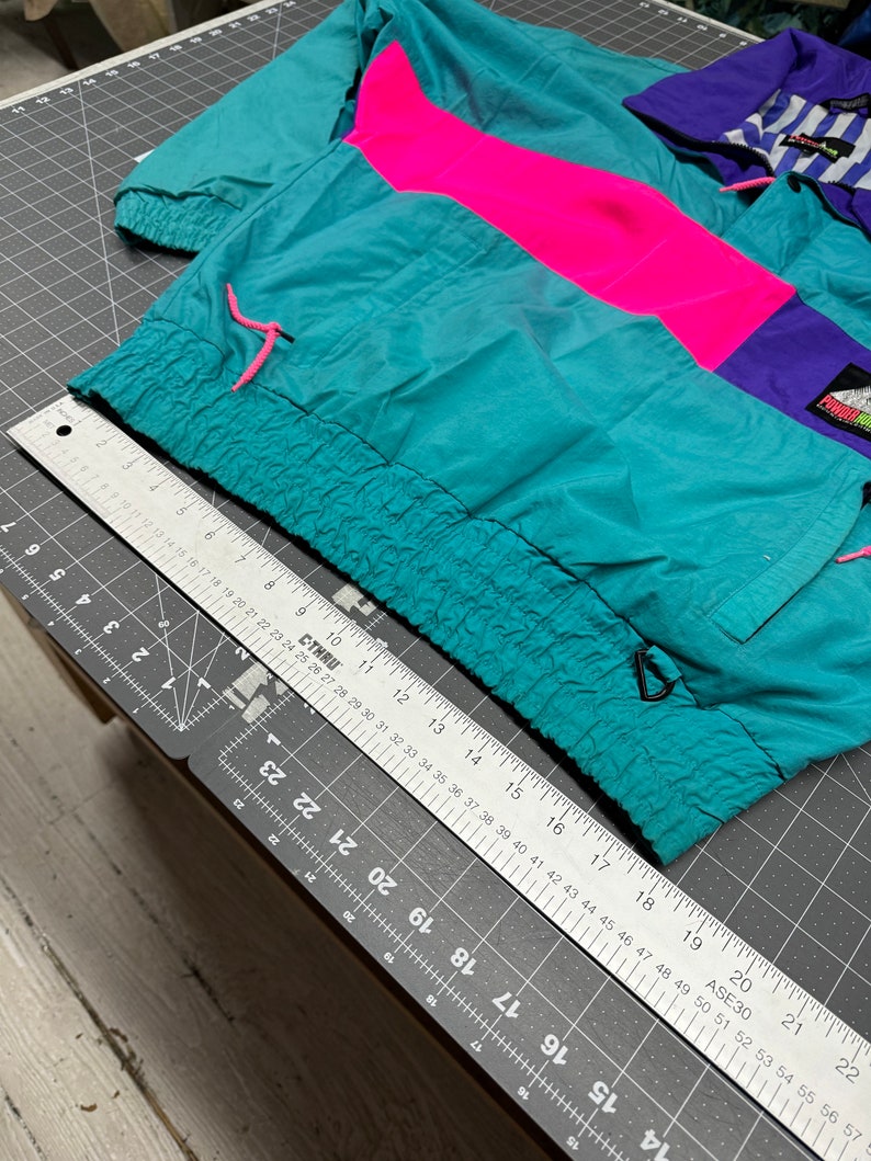 Vintage 80s Powder Horn Shred Threads Neon Pink, Teal, Cobalt Color ...