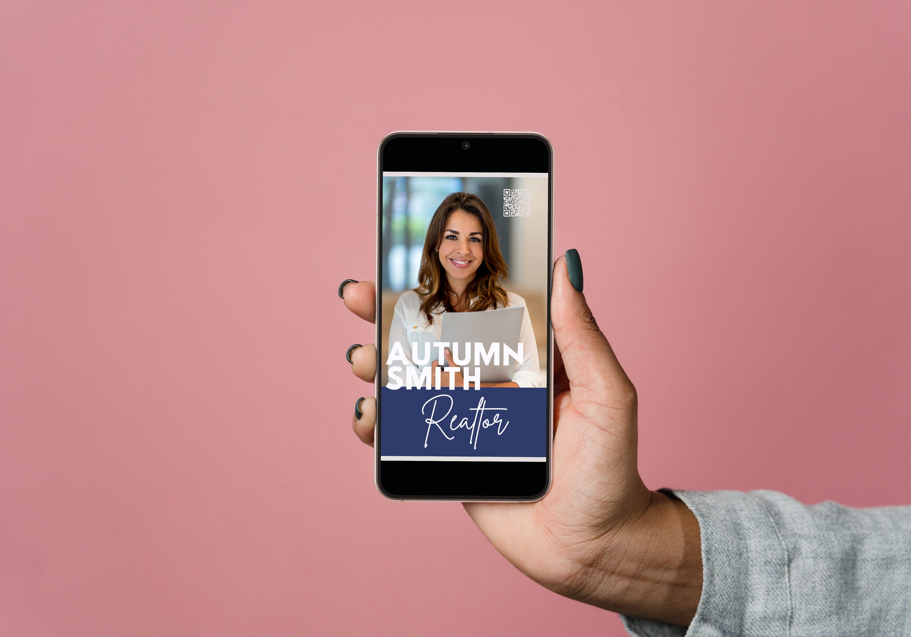 Realtor Digital Business Card, QR Code Save My CONTACT CARD, Contact ...