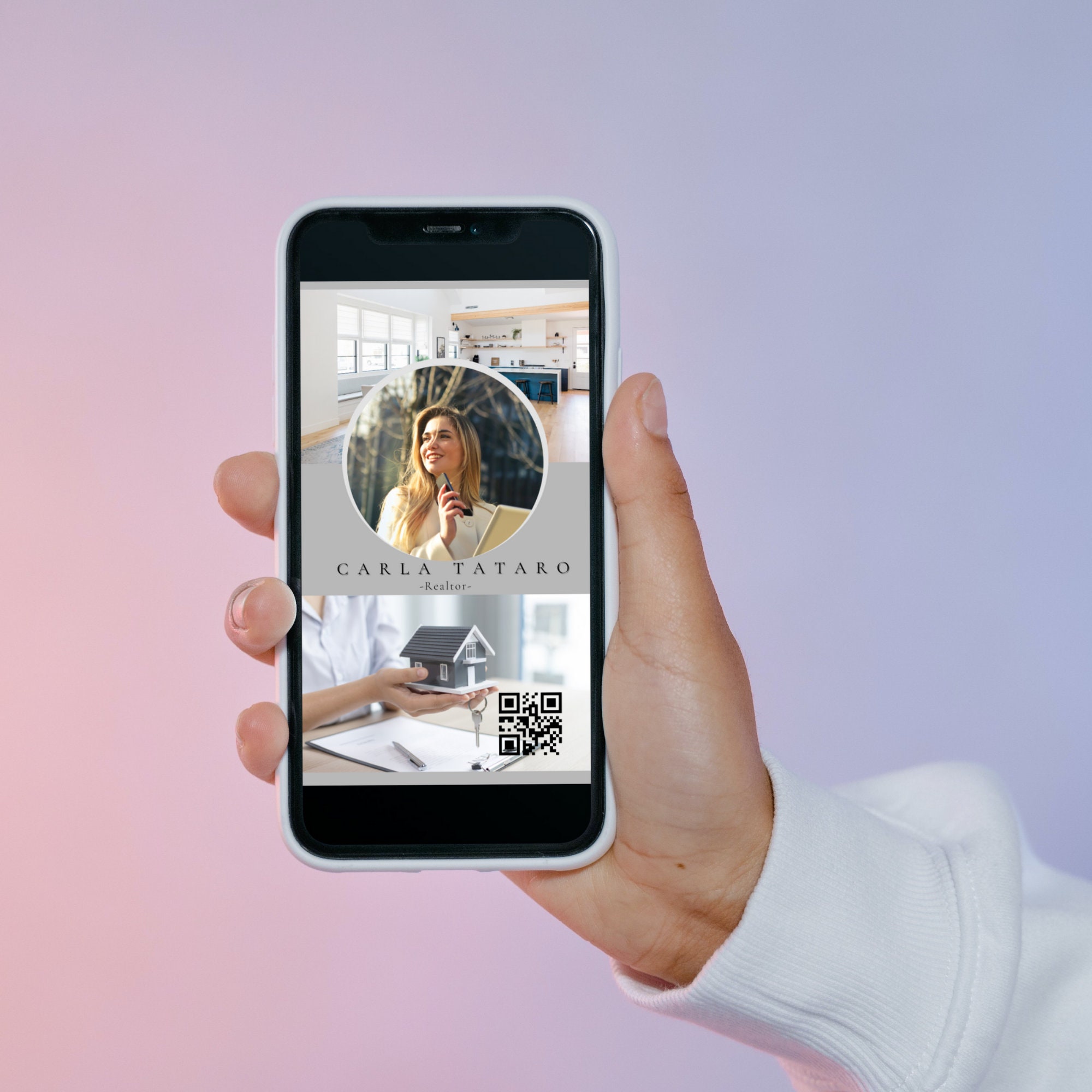 QR Code Save My CONTACT CARD, Digital Business Card, Template Design ...