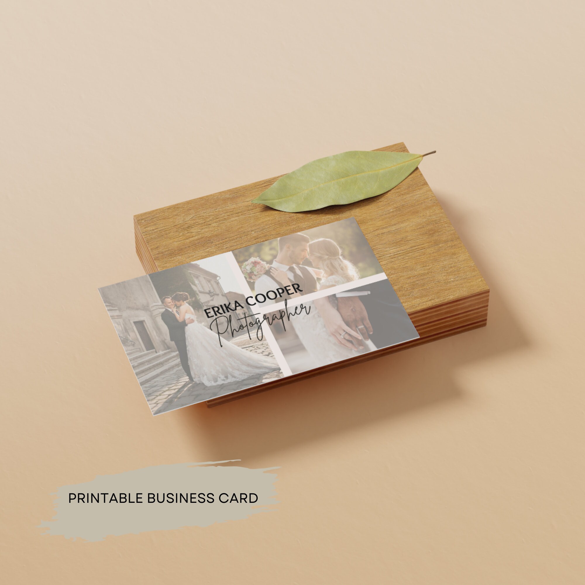 Photographer Business Card, QR Code Business Card Template, Digital ...