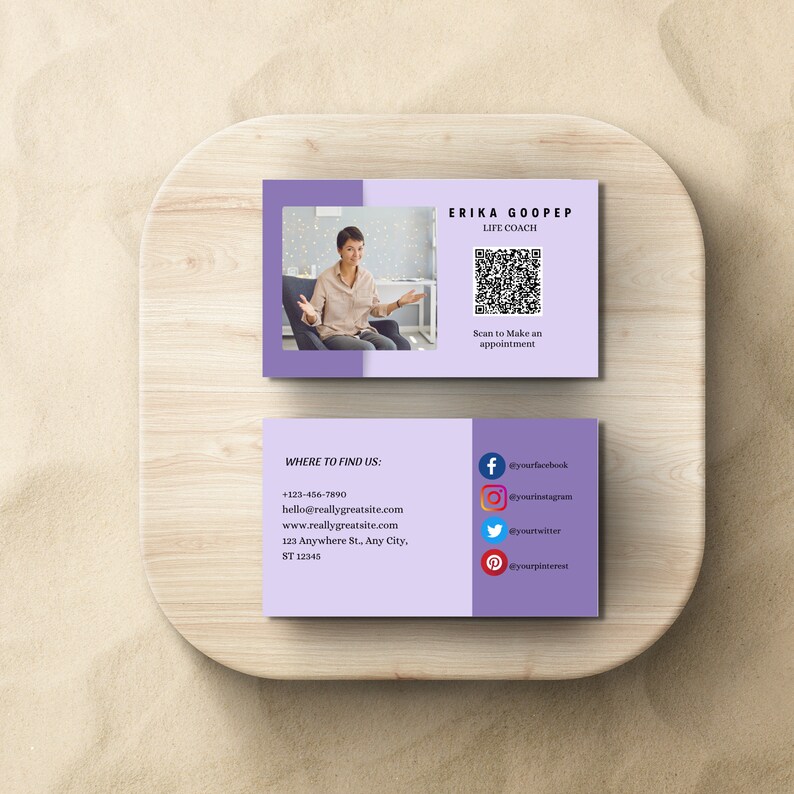 Digital & Printable QR Code Business Card Business Card - Etsy
