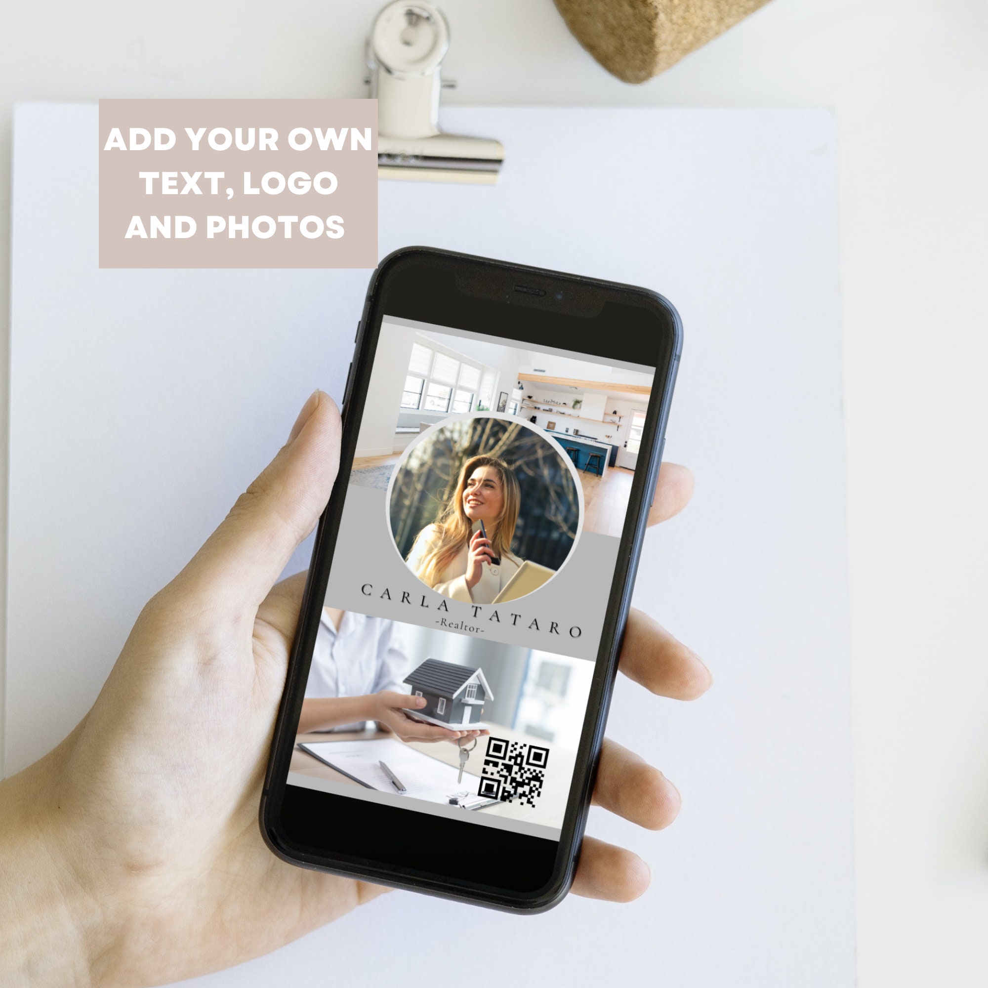 QR Code Save My CONTACT CARD, Digital Business Card, Template Design ...