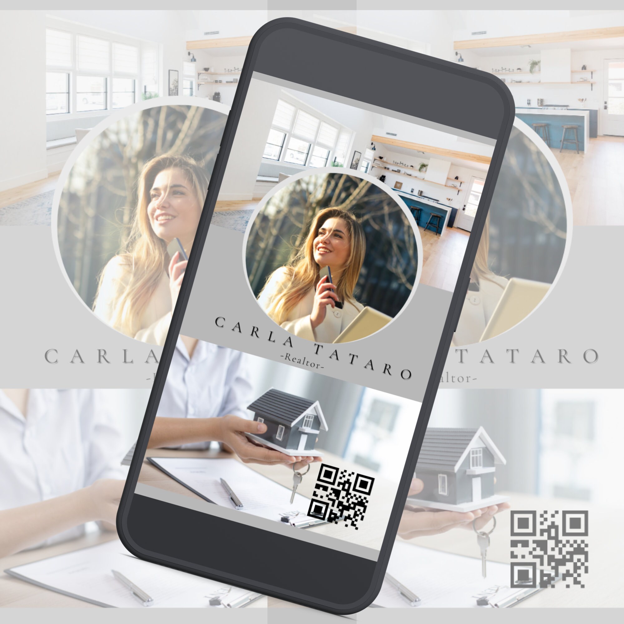 QR Code Save My CONTACT CARD, Digital Business Card, Template Design ...