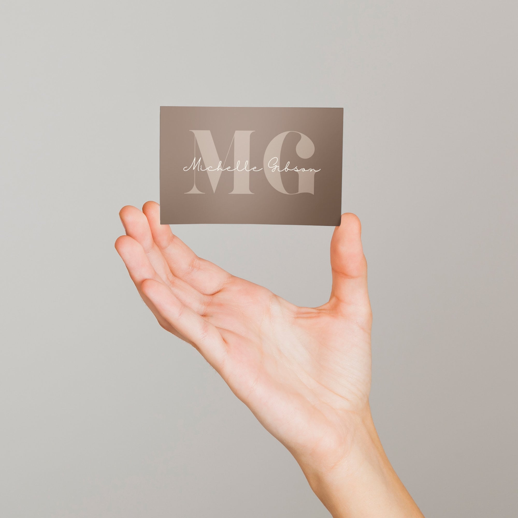 Minimalist Neutral Digital & Printable Business Card Template With QR ...