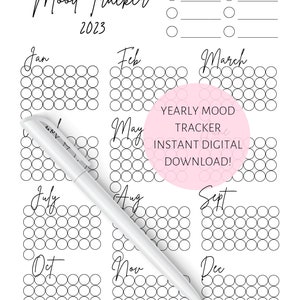 MOOD TRACKER PRINTABLE Customize Mood Calendar Kids Yearly - Etsy