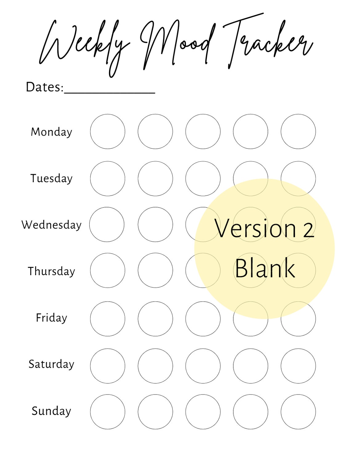 MOOD TRACKER PRINTABLE, Customize, Mood Calendar, Kids, Yearly Calendar ...