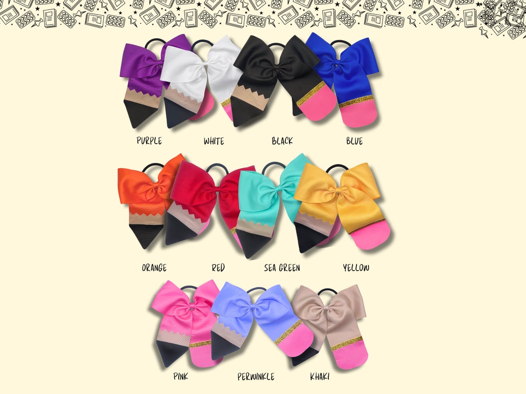 Girls Back to School Pencil Bows - Etsy