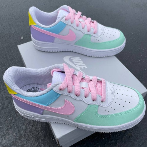 Custom Air Force 1s Pastel - Etsy