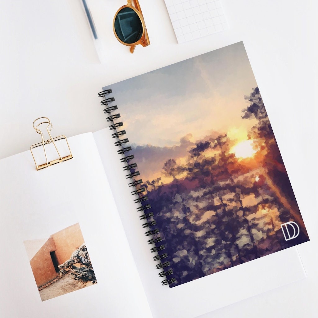 Sydney Harbor Sunset From Manly Australia Impressionist Spiral Notebook ...