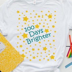 100 Days Brighter SVG and PNG, 100th Day of School Svg and Sublimation ...