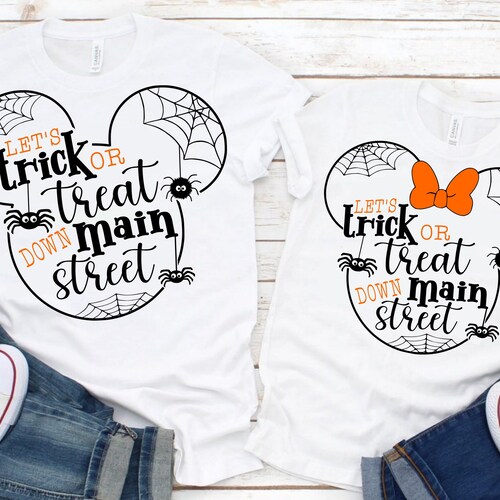 Mickeys Not so Scary Halloween Svg Trick or Treat Down Main - Etsy