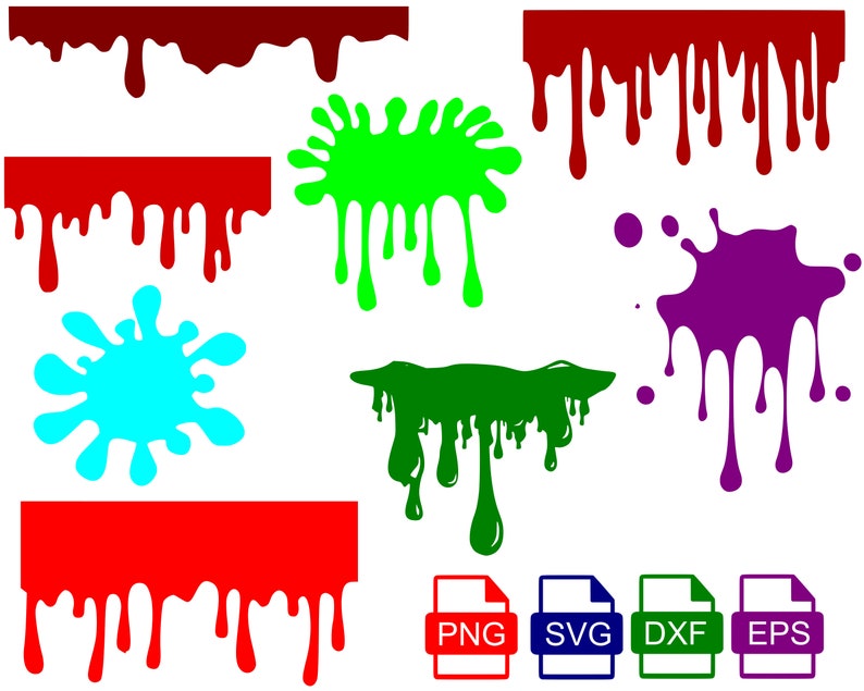 Slime SVG, Slimey / Goo Drippy Bundle - SVG, PNG, Dxf - Instant ...