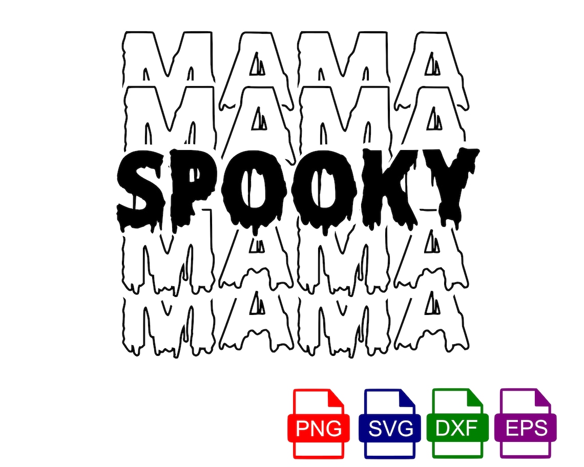 Spooky Mama Svg Spooky Mom Svg Halloween Shirt for Mom - Etsy