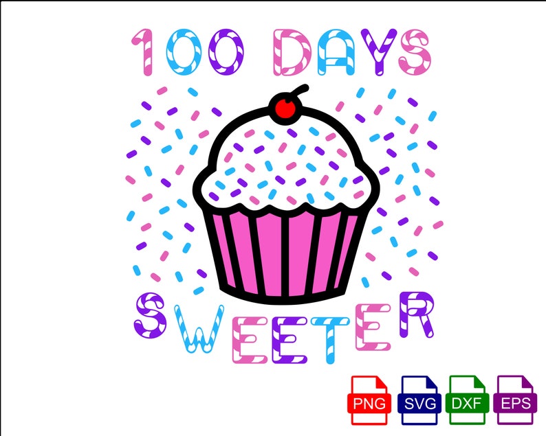 100 Days Sweeter SVG 100 Sprinkles 100th Day of School Svg - Etsy