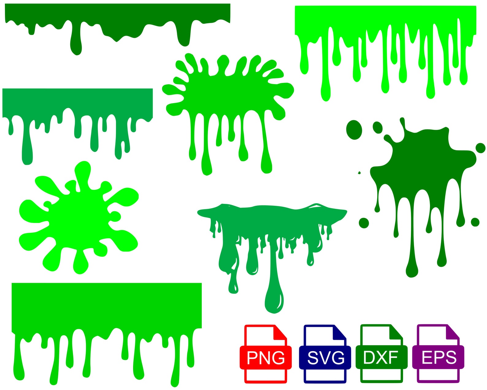 Slime SVG, Slimey / Goo Drippy Bundle - SVG, PNG, Dxf - Instant ...