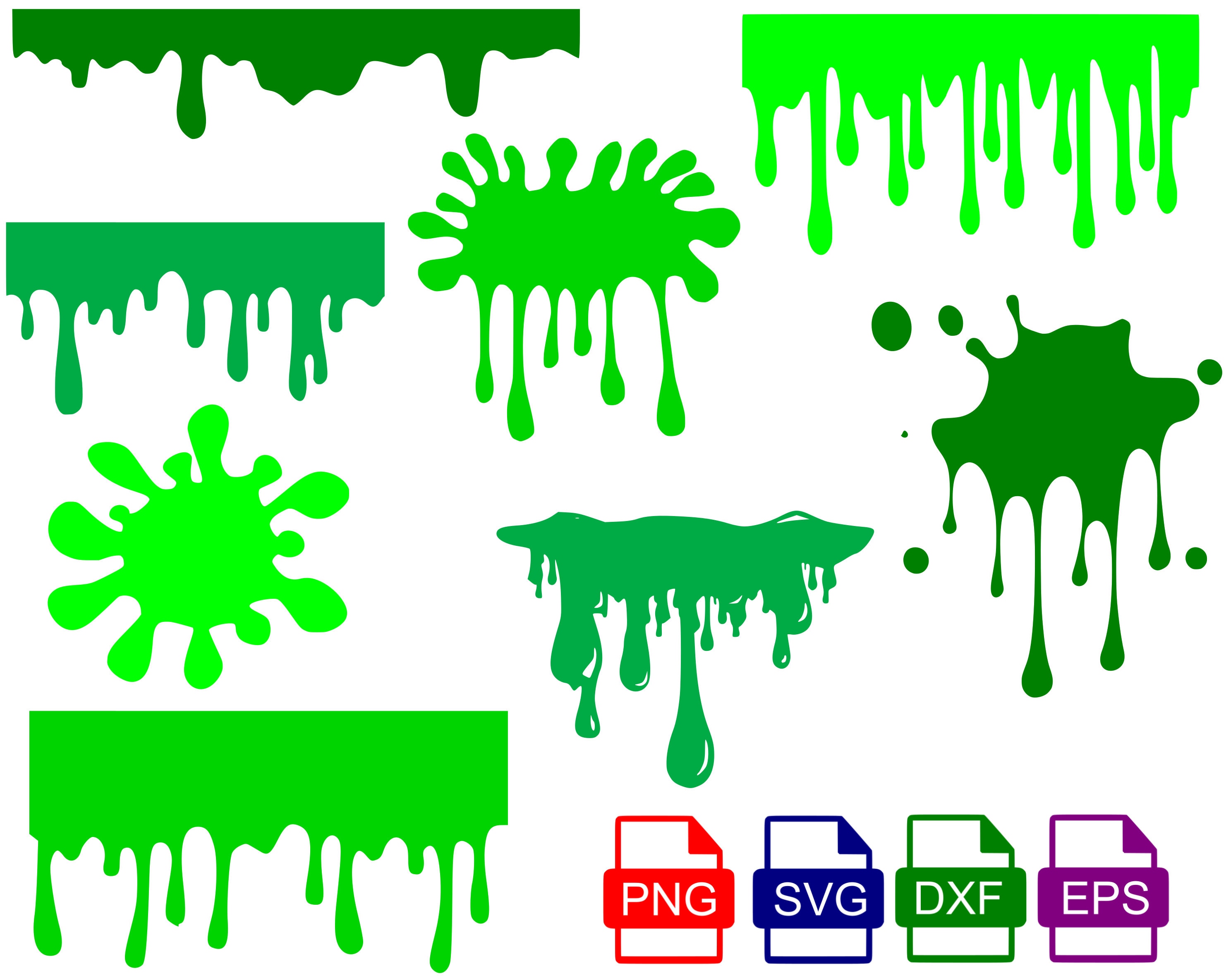 Slime SVG Slimey / Goo Drippy Bundle SVG PNG Dxf - Etsy Canada