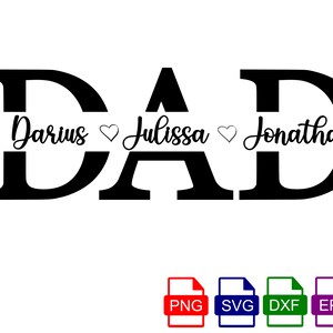 Father's Day SVG, Dad SVG, Father Svg, Dad Split Name Frame Svg, Dad ...