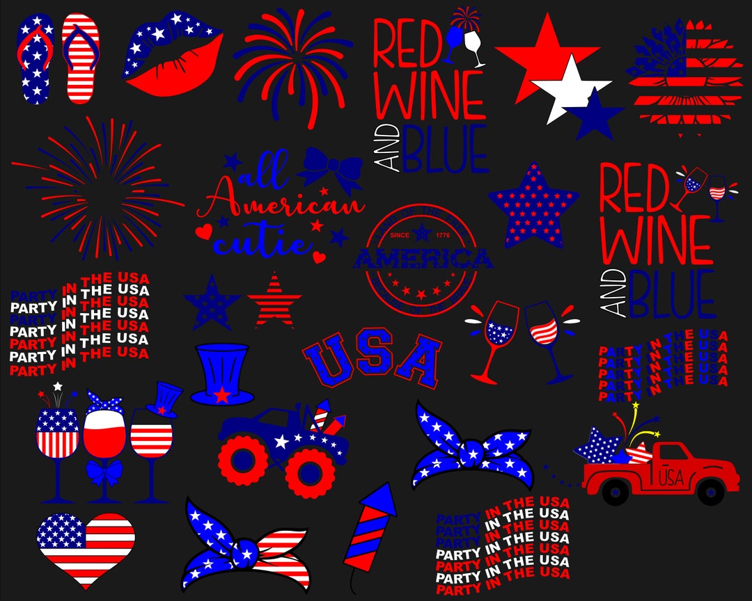 4th of July Svg Bundle Fireworks Svg & Png 4th of July Firework 25 ...