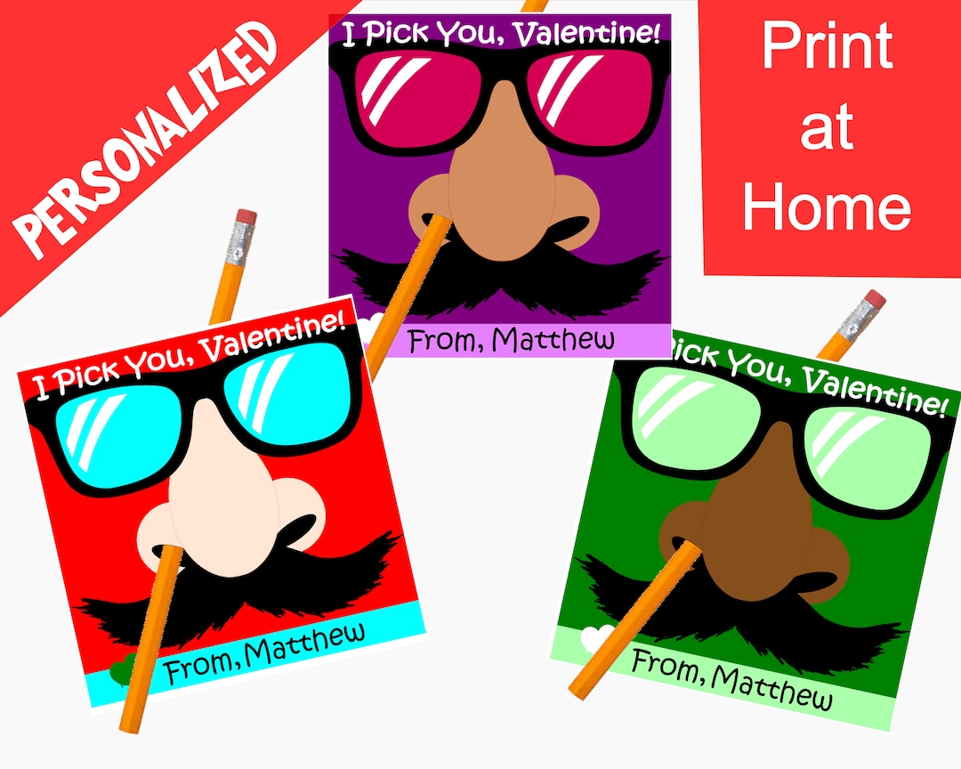 Customized Nose Picking Valentine's Day Cards - Printable Valentine ...