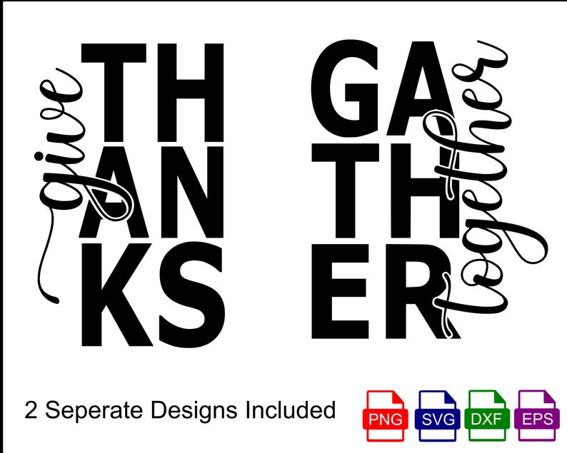 Give Thanks SVG, Gather Together SVG, Thanksgiving Sign SVG, Fall Png ...