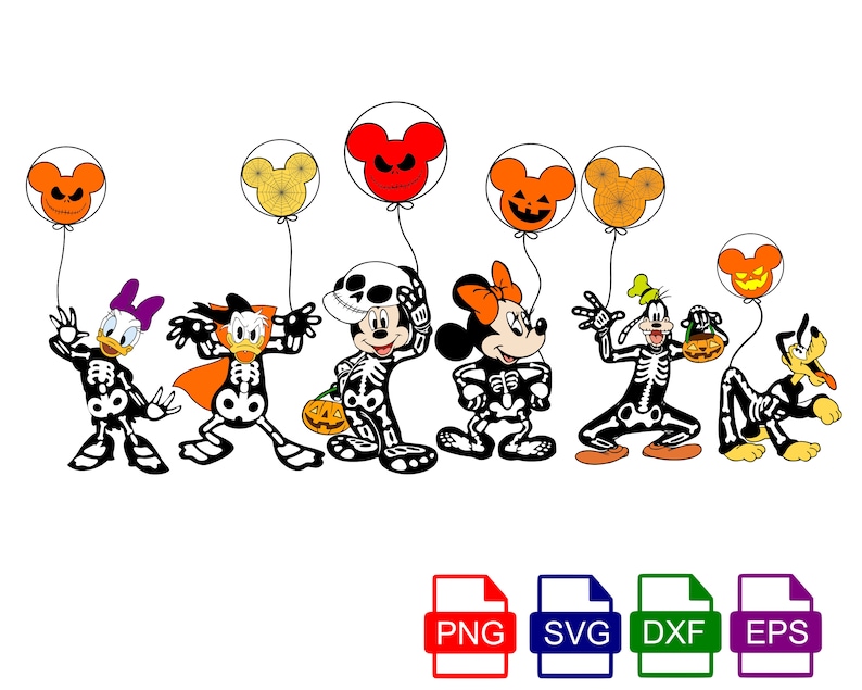 Mickeys Not so Scary Halloween Party Svg Trick or Treat Down - Etsy