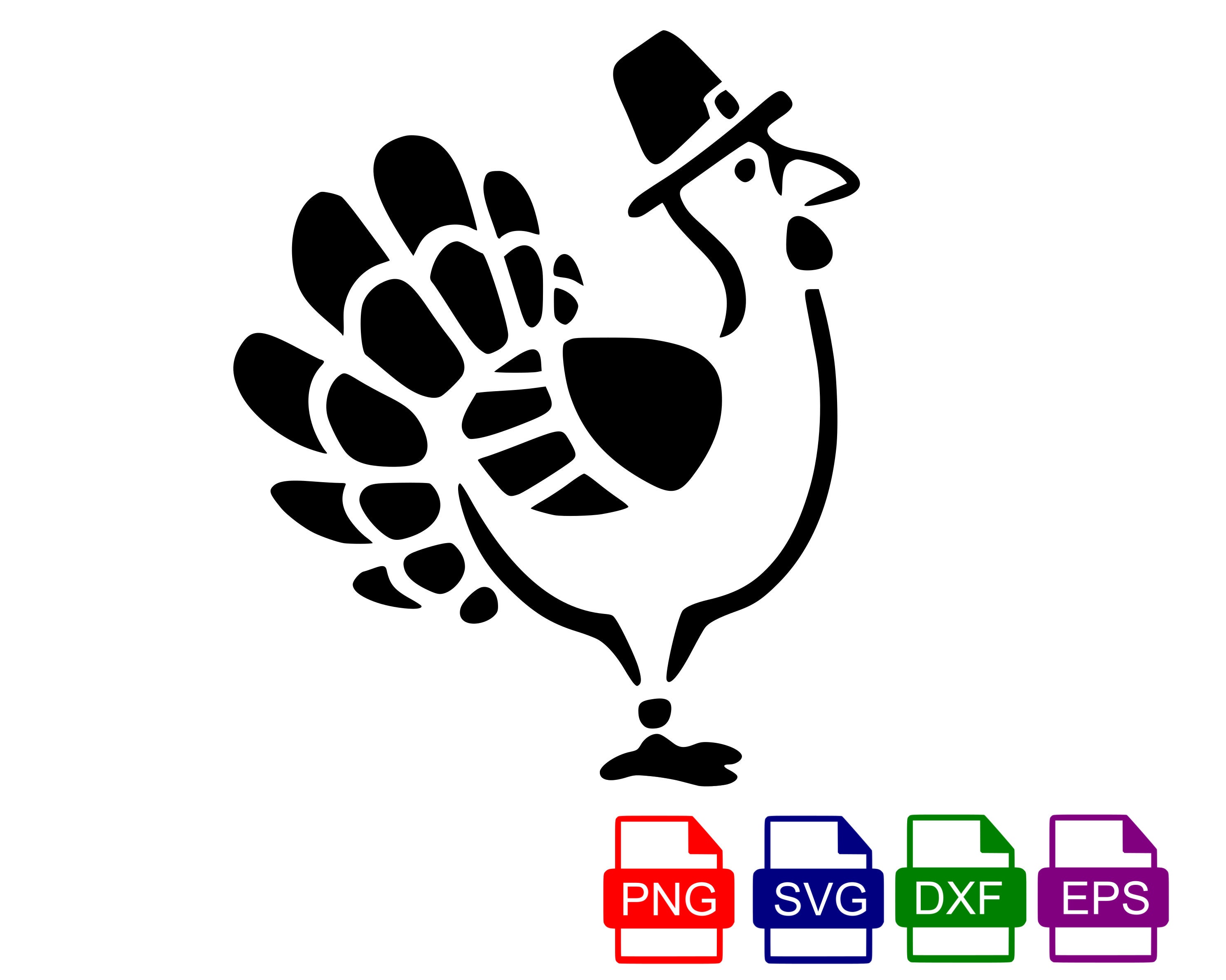 Turkey Pilgrim Svg Turkey Svg File Thanksgiving Clipart - Etsy