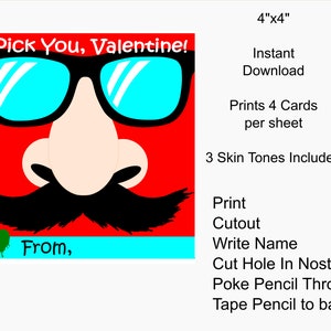 Funny Nose Picking Valentine's Day Cards - Printable - Instant Download ...