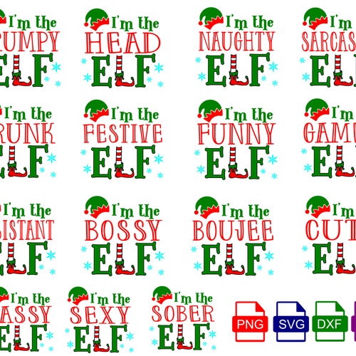 Elf Friends Group Elf Family Christmas Svg Matching Elf - Etsy