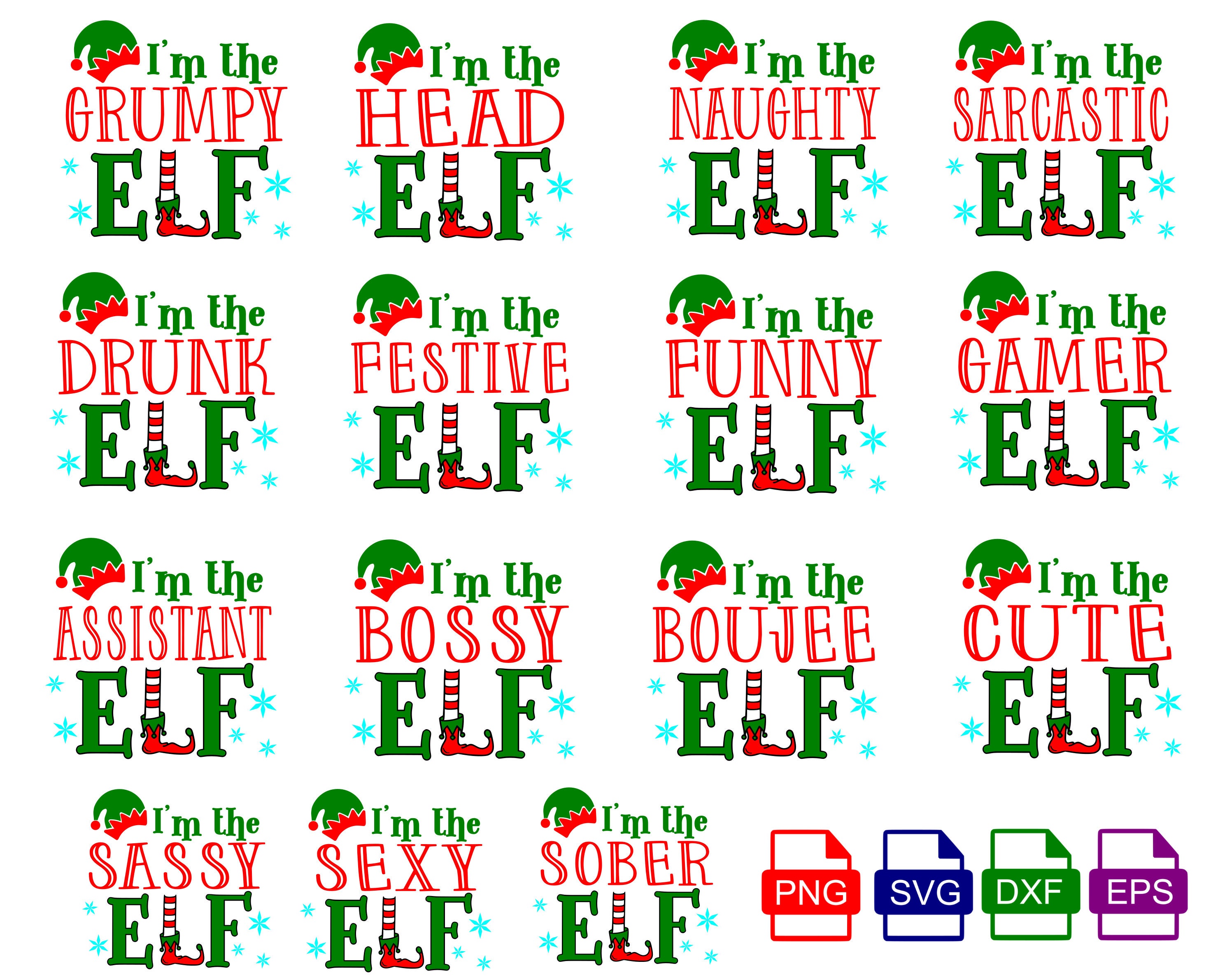 Elf Friends Group Elf Family Christmas Svg Matching Elf - Etsy