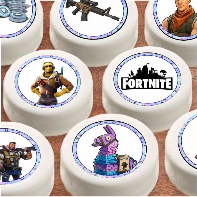 24 Edible Battle Royale Fort Gamer Theme Cupcake Toppers – Wafer Paper ...