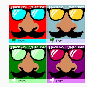 Funny Nose Picking Valentine's Day Cards - Printable - Instant Download ...