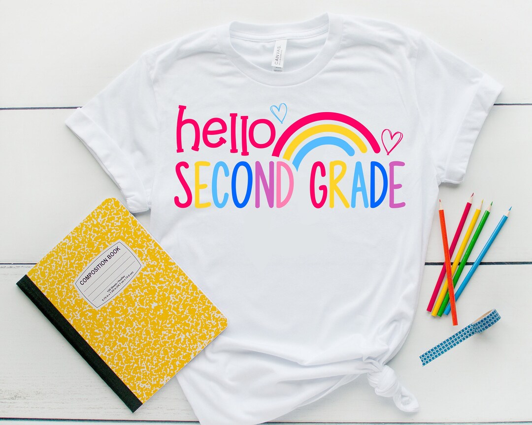 Hello 2nd Grade SVG, SVG Cut File, Second Grade Svg, Back to School Svg ...