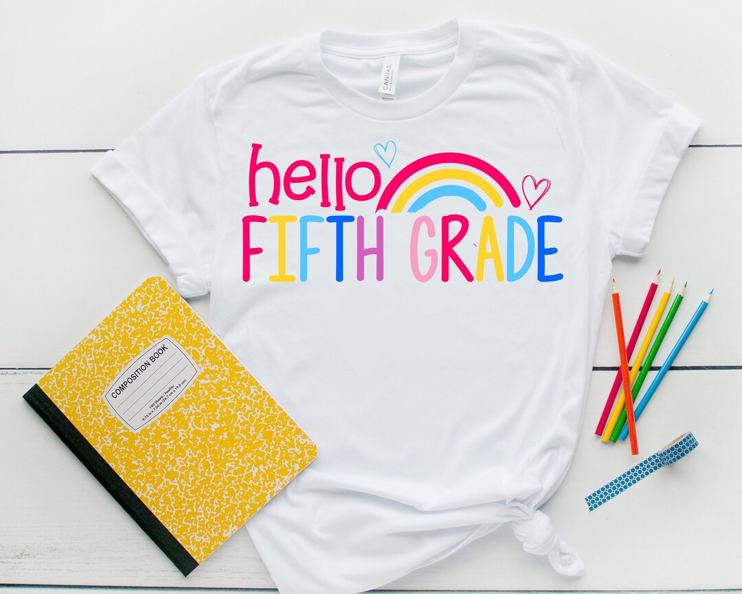 Hello 5th Grade SVG, Png, SVG Cut File, Fifth Grade Svg, Back to School ...