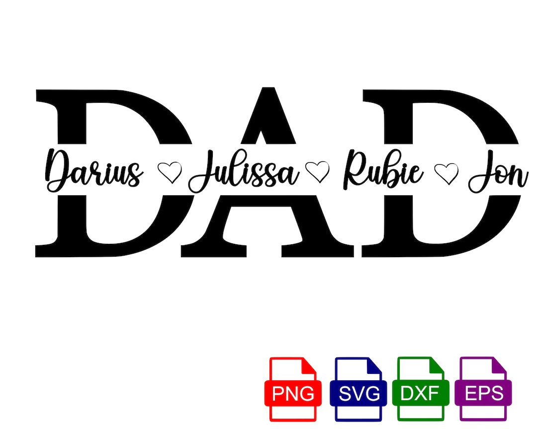 Father's Day SVG, Dad SVG, Father Svg, Dad Split Name Frame Svg, Dad ...