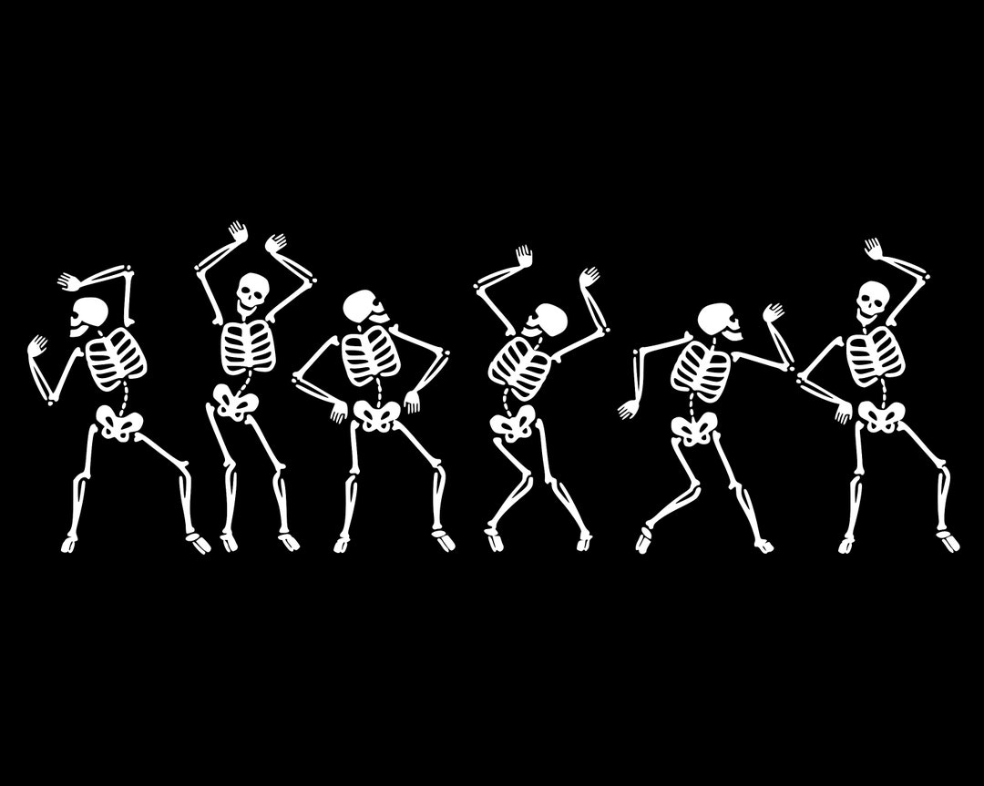 Halloween SVG, Dancing Skeleton SVG PNG, Dancing Skeletons, Skeleton ...
