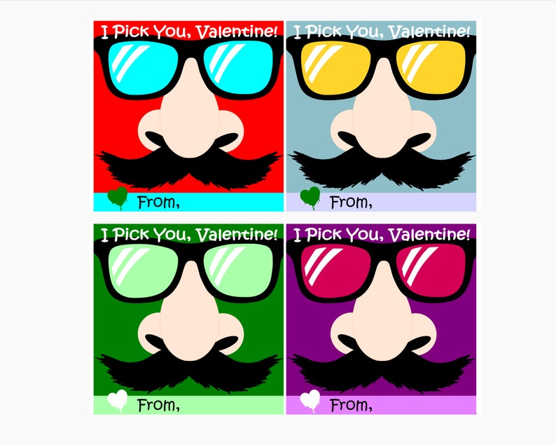 Funny Nose Picking Valentine's Day Cards - Printable - Instant Download ...