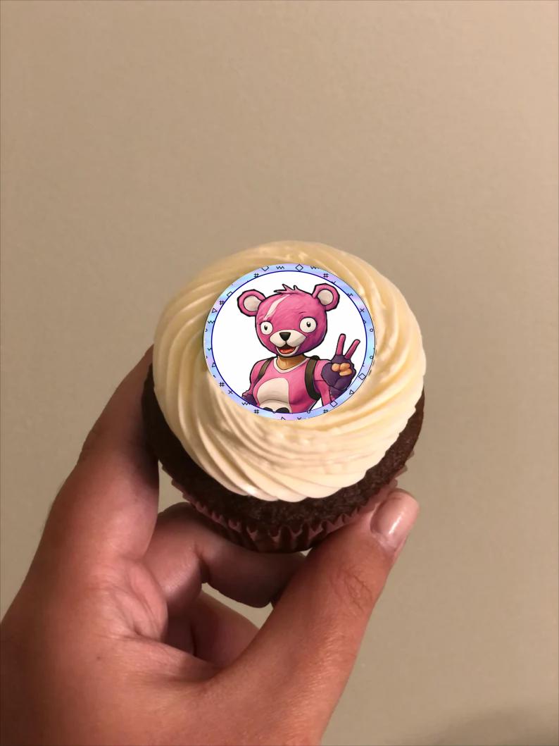 24 Edible Battle Royale Fort Gamer Theme Cupcake Toppers – Wafer Paper ...