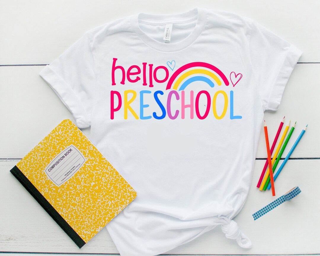 Hello Preschool Svg, Hello Preschool SVG Cut File. Back to School Shirt ...