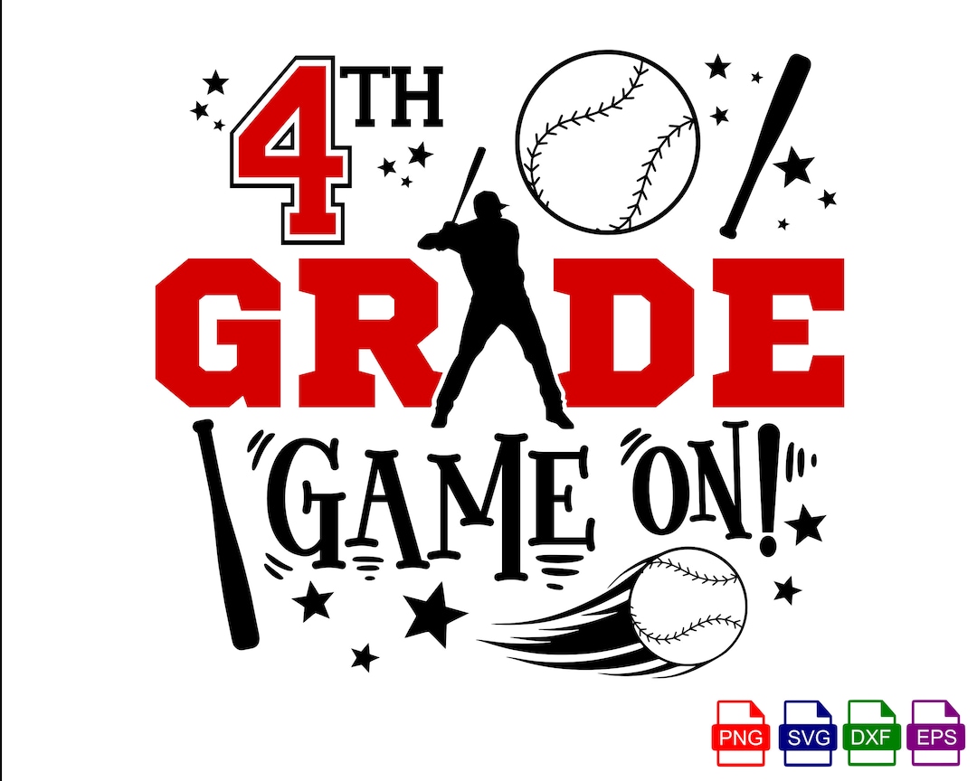 4th Grade Game on Svg Back to School SVG Baseball Game on First Day of ...
