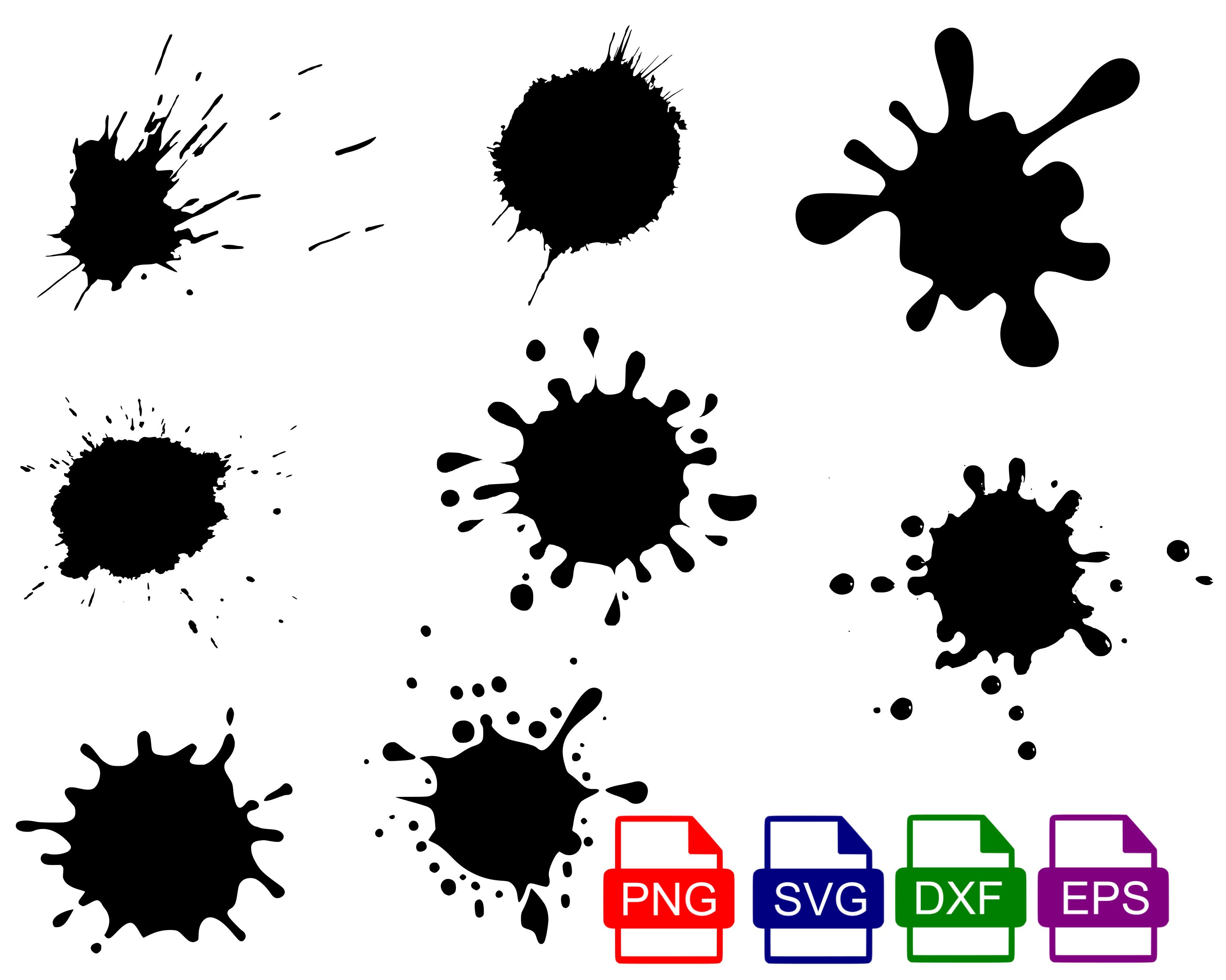 Splatter SVG Paint Splatter Svg Blood Splatter Svg Svg PNG - Etsy