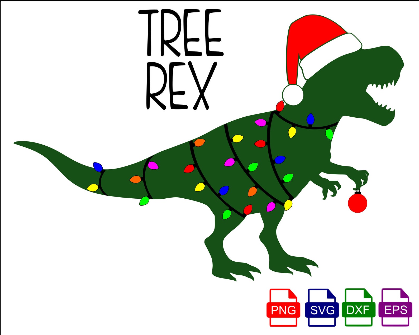 Tree Rex SVG Christmas Dinosaur SVG Kids Christmas Shirt - Etsy