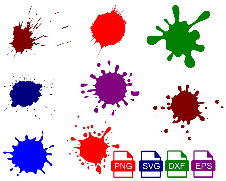 Splatter SVG Paint Splatter Svg Blood Splatter Svg Svg PNG - Etsy