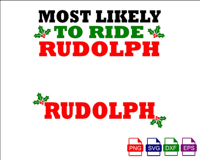 Most Likely to Ride Rudolph SVG Couples Christmas Shirts - Etsy