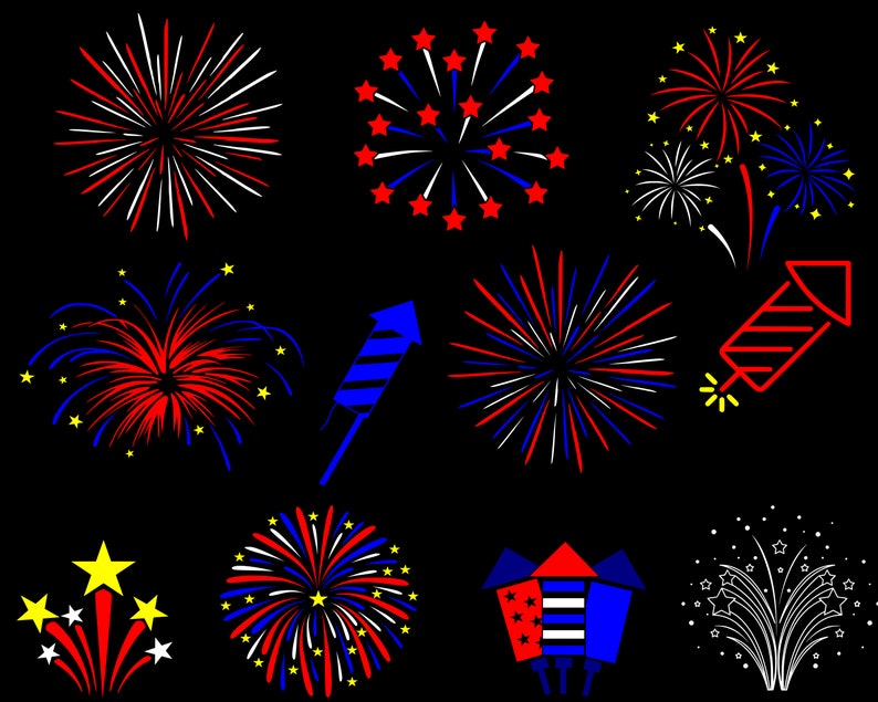 Fireworks SVG 4th of July Svg Independence Day Svg - Etsy