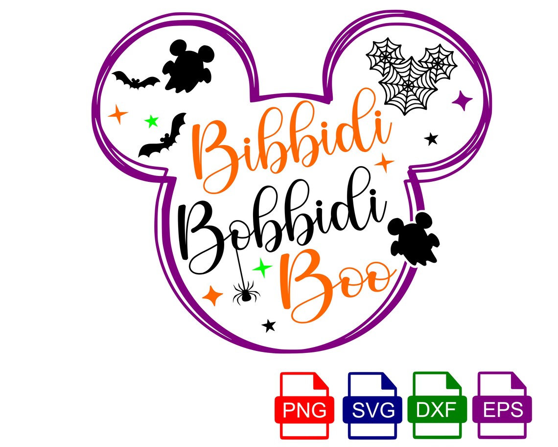Bibbidi Bobbidi Boo SVG Mickeys Not so Scary Halloween Svg - Etsy