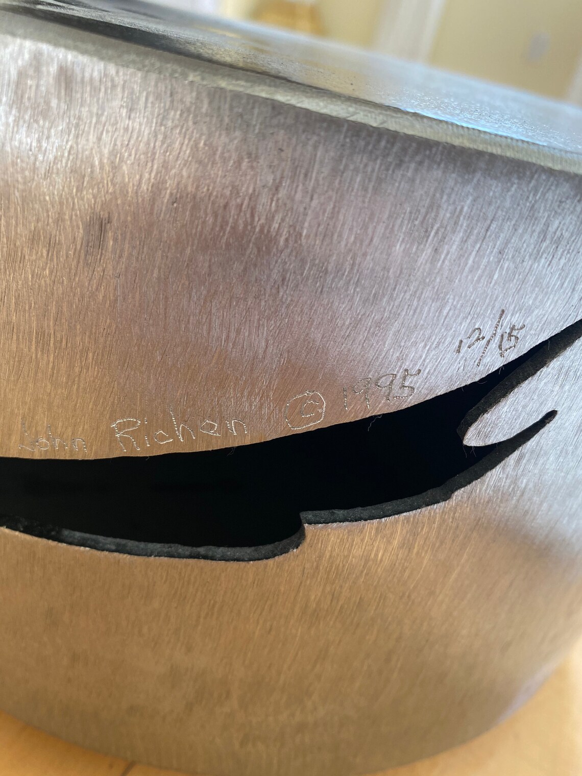 John Richen Large Modern Sculpture Steel and Bronze 53” Circa 1995 12/ ...